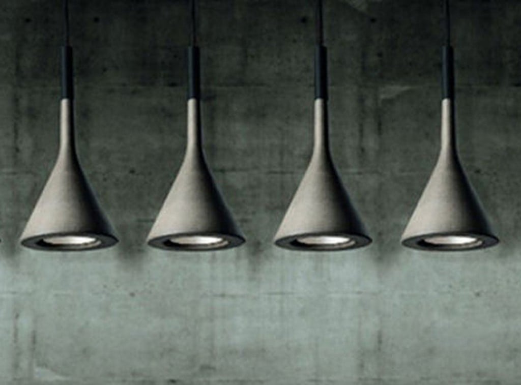 Roughing it - Aplomb concrete lights from Foscarini • Colourful ...