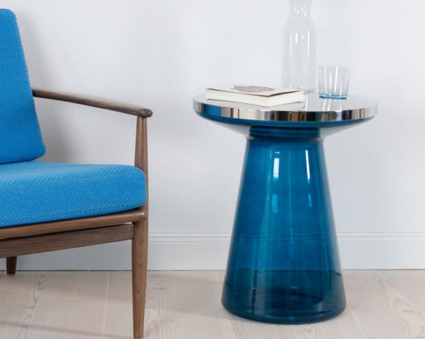 The glass & metallic Figure Side Table by TEO • Colourful Beautiful Things